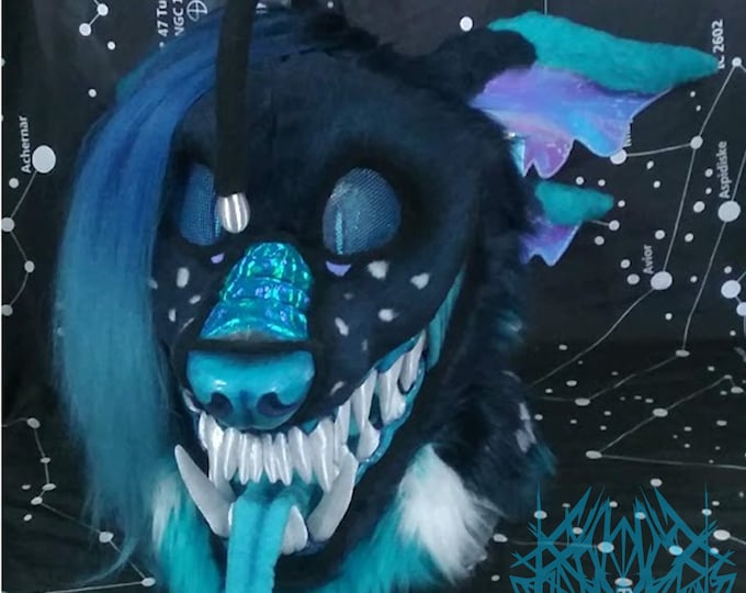 Unique Angler Fish Fursuit Head and Paws With RGB LED Teeth and Angler ...