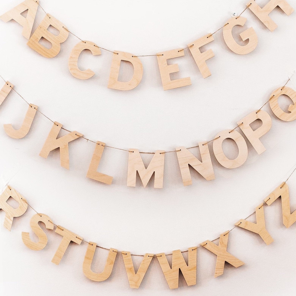 Children's wooden Alphabet banner | Etsy