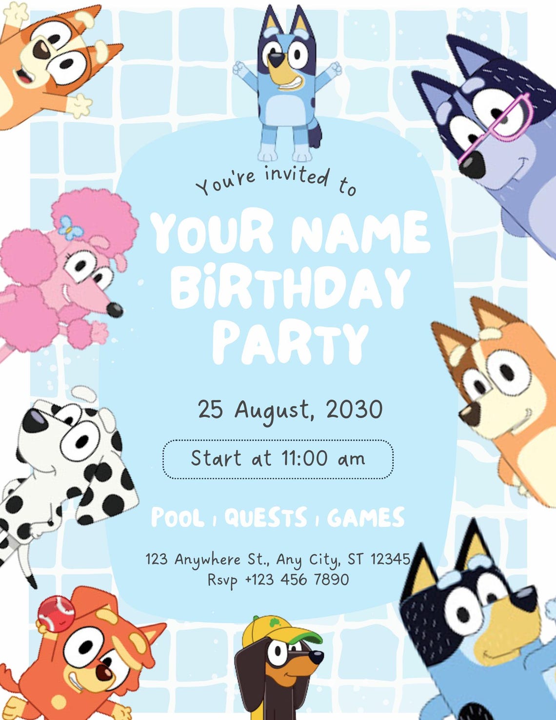 Bluey Birthday Cards - Etsy