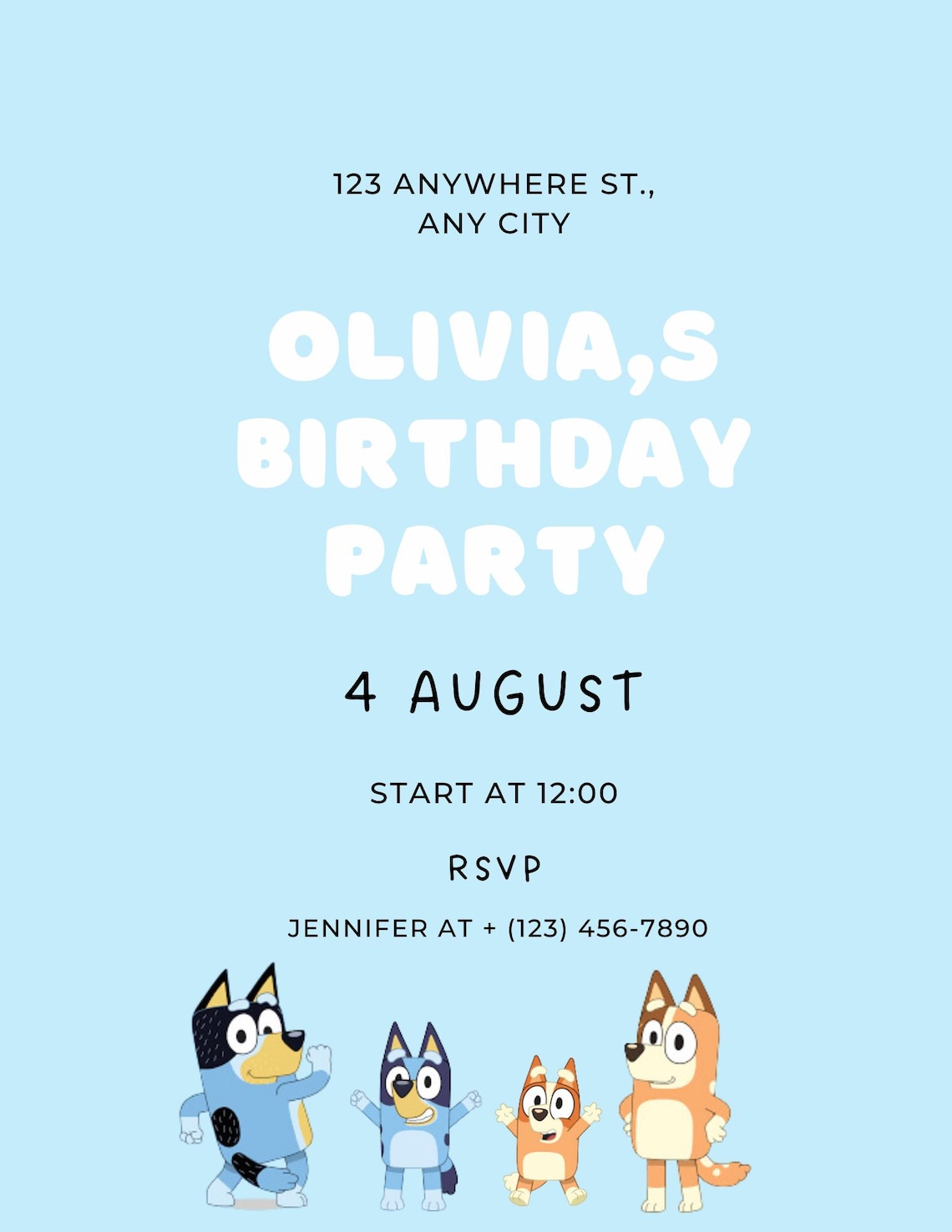 Bluey Birthday Cards - Etsy