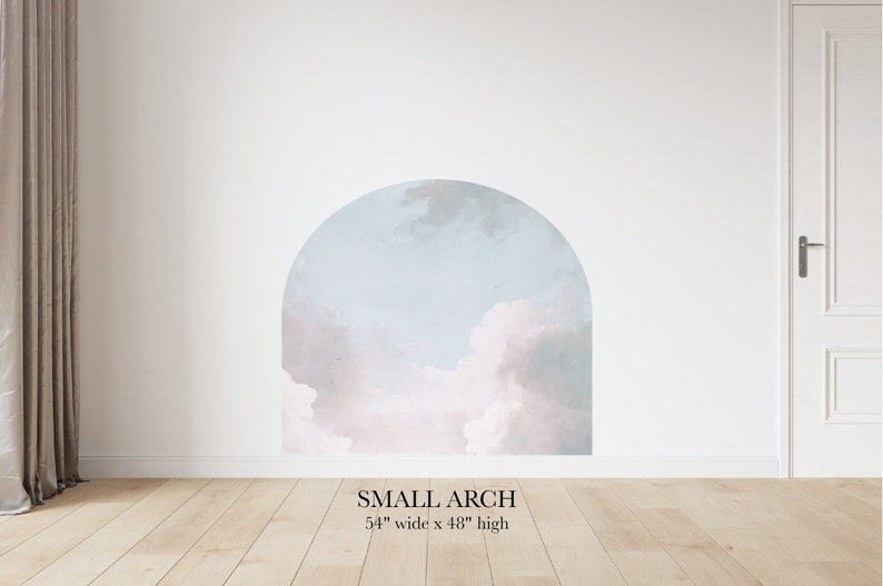 Billow Light Blue Arch Peel Stick Wall Decal Eco-friendly Sky Arch ...