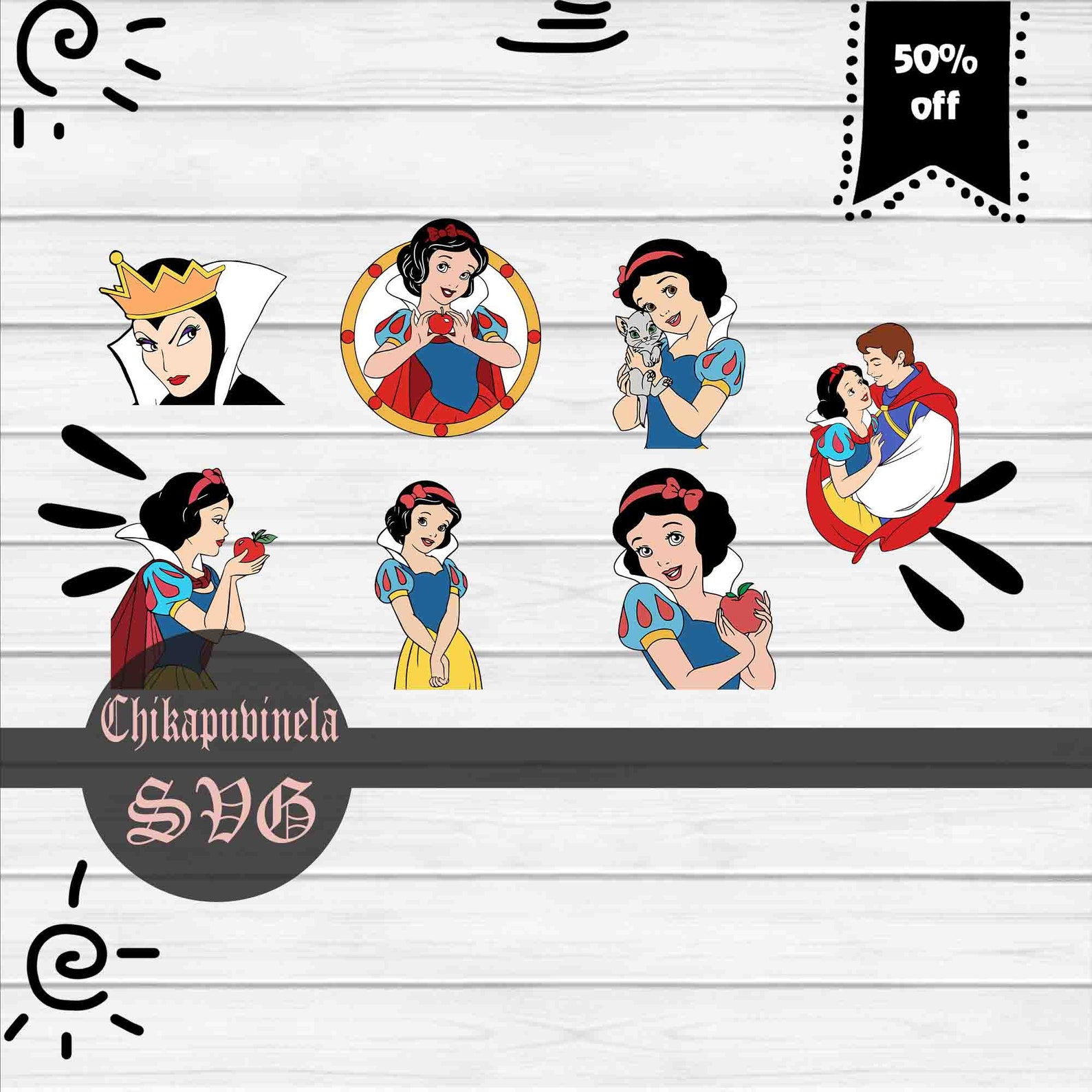 Cartoon Svg Cricut File Clipart Princess Svg Prince Svg | Etsy