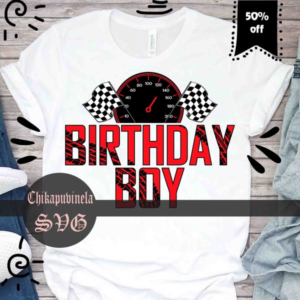 Birthday Boy Racing Svg - Etsy