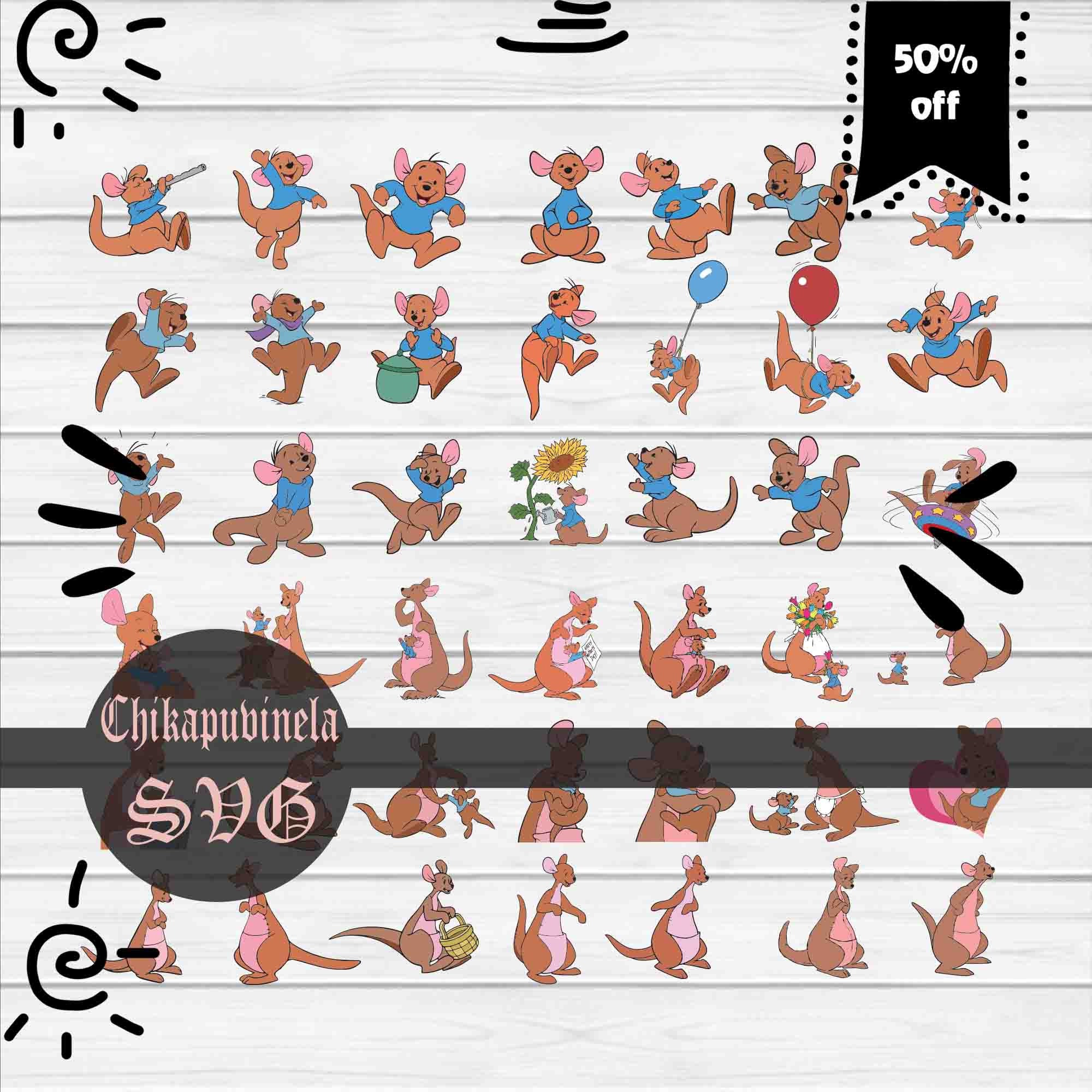 Kangaroo Svg, Cartoon Svg, Bundle, Cricut File, Clipart, Svg, Png, Eps ...
