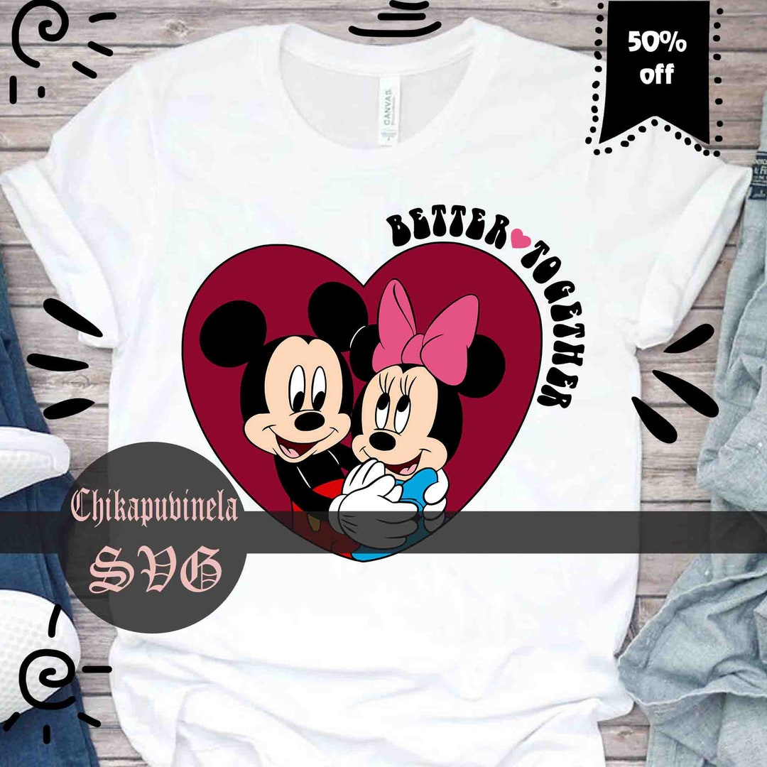 Mouse Couple Svg, Love You Svg, Cartoon Svg, Valentine's Day Svg ...