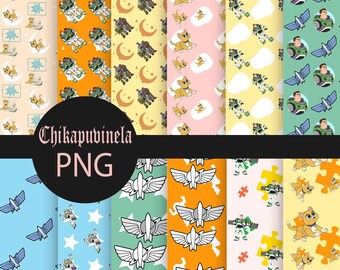 Funny Seamless Pattern Scrapbook Papers Pattern Paper - Etsy