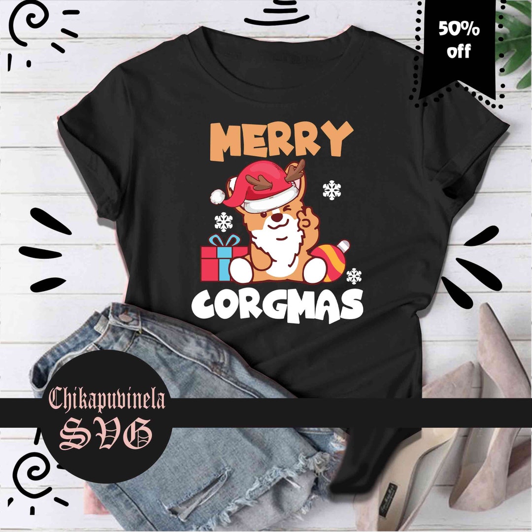 Merry Corgmas Svg, Santa Hat Svg, Christmas Svg, Gift Svg, Cricut File ...