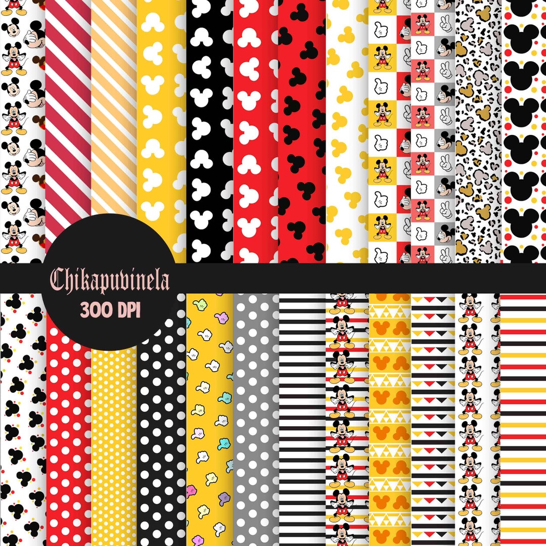 Mouse Digital Papers, Scrapbook Papers, Pattern Paper, Background ...