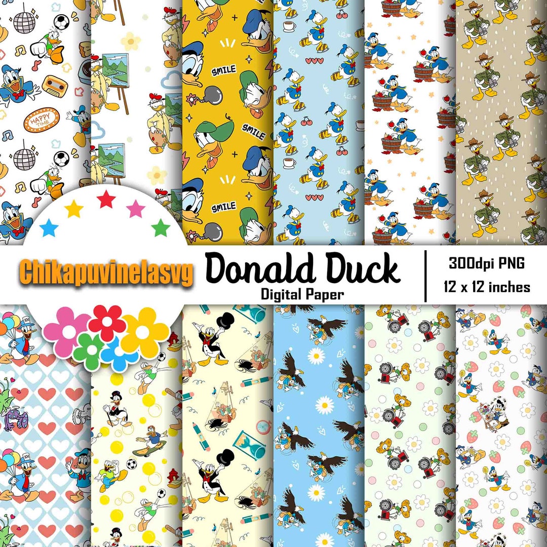 Duck Seamless Pattern, Digital Papers, Scrapbook Papers, Pattern Paper ...