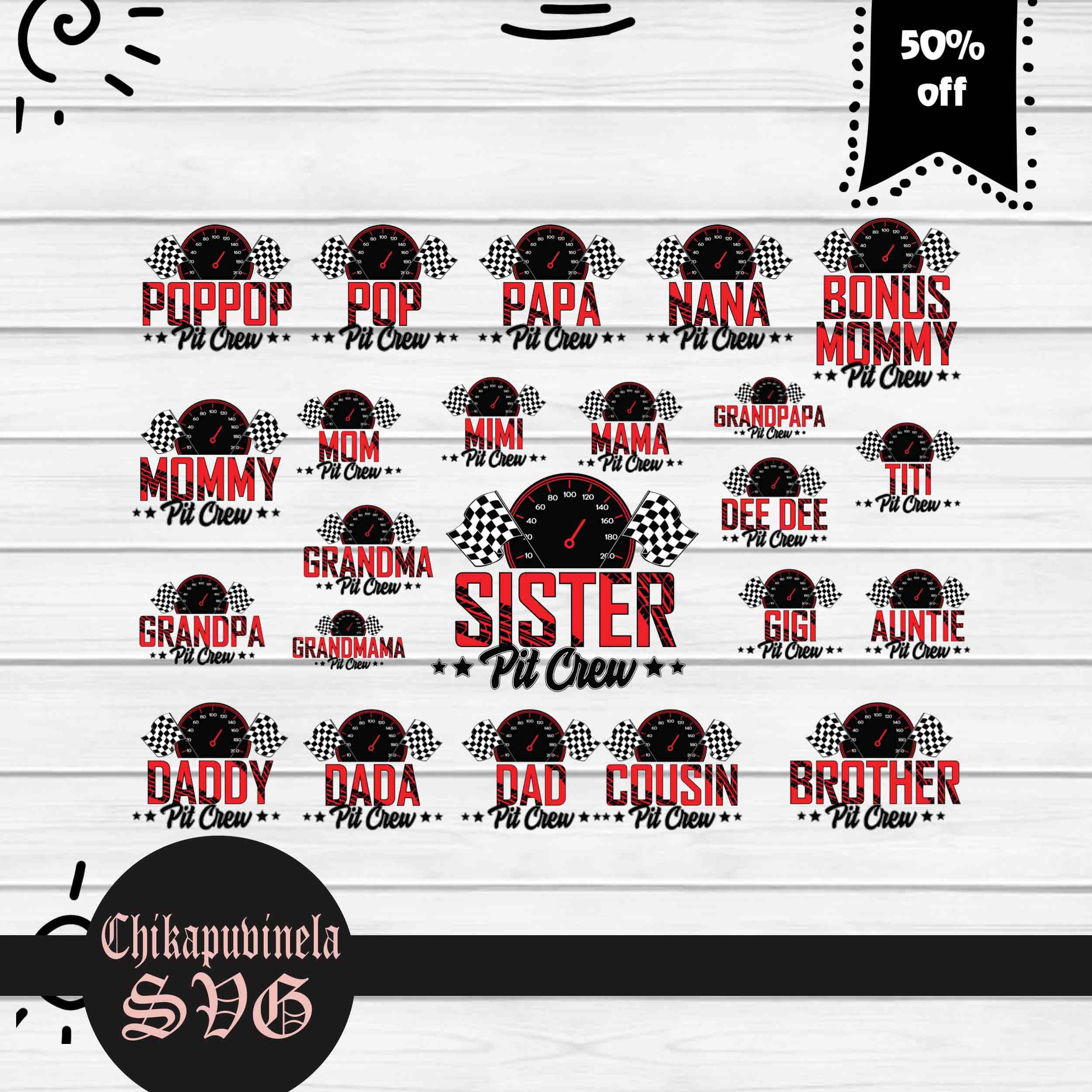 Pit Crew Race Car Svg, Bundle, Family Svg, Cricut File, Clipart, Svg ...