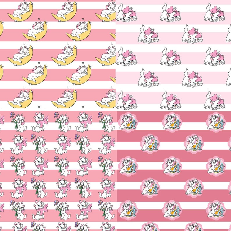 Cute Cat Seamless Pattern Digital Papers Scrapbook Papers - Etsy