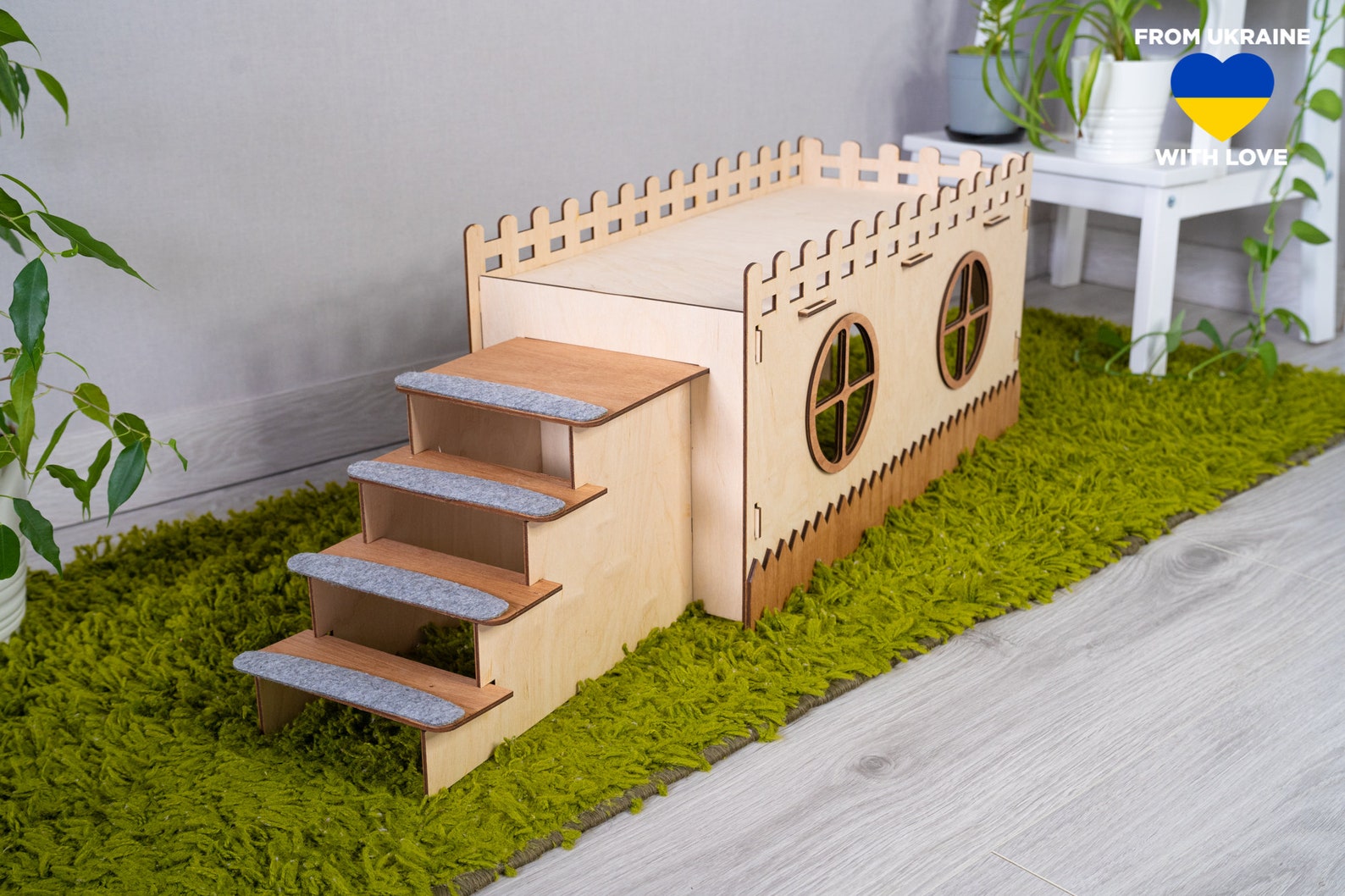 Wooden Rabbit House Bunny сastle With Pillow Add Your - Etsy