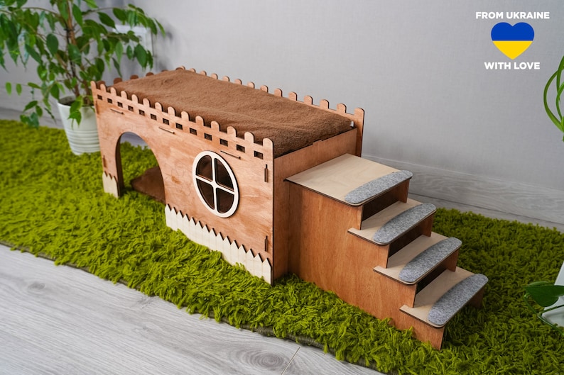 Wooden Rabbit House Bunny сastle With Pillow Add Your - Etsy