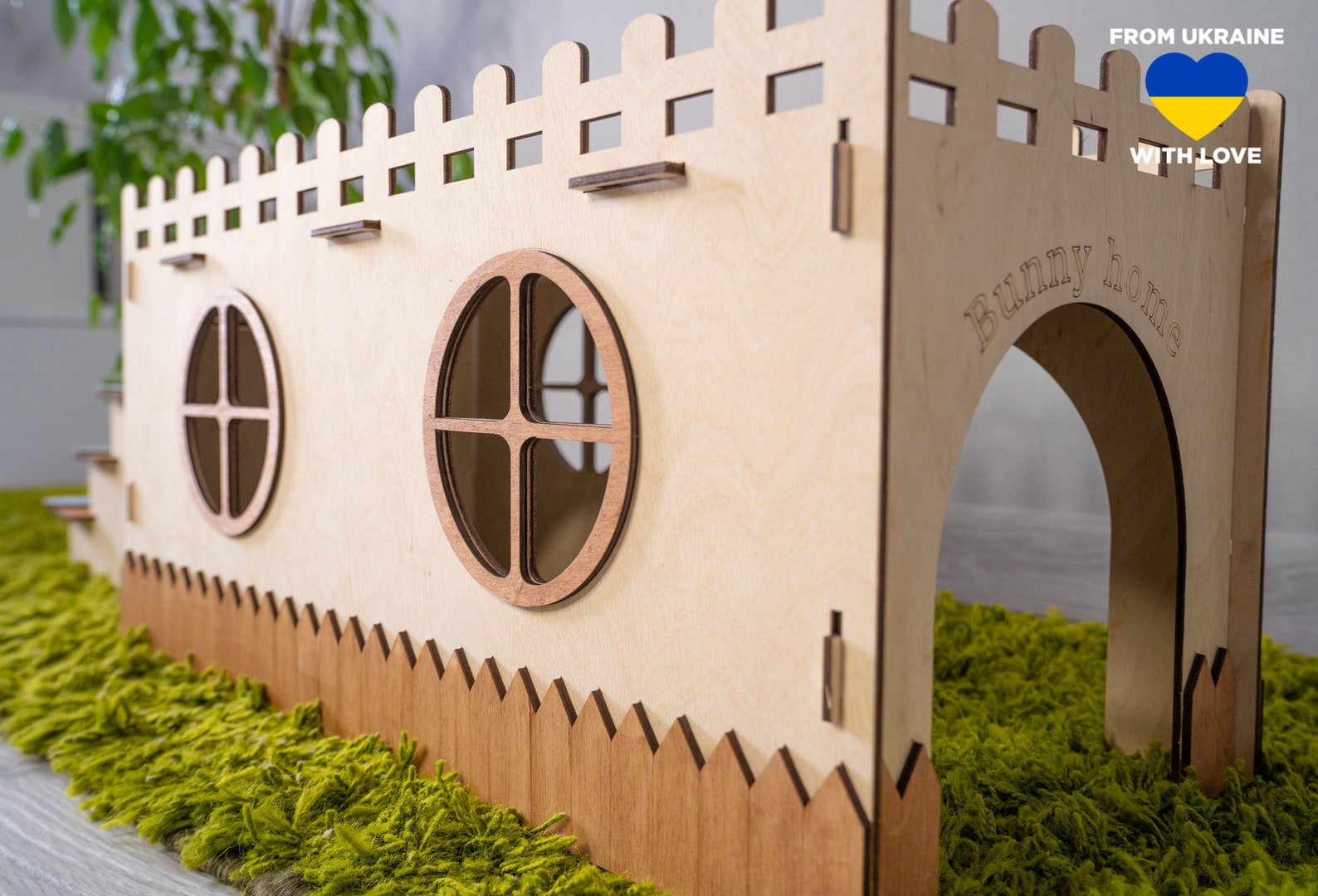 Wooden Rabbit House Bunny сastle With Pillow Add Your - Etsy