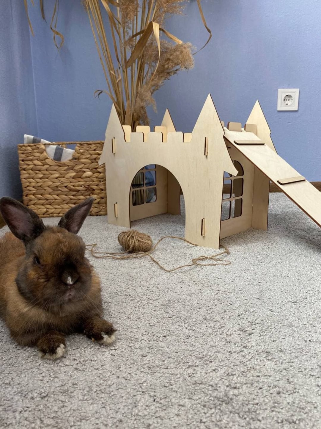 Wooden Rabbit House With Free Personalization - Etsy