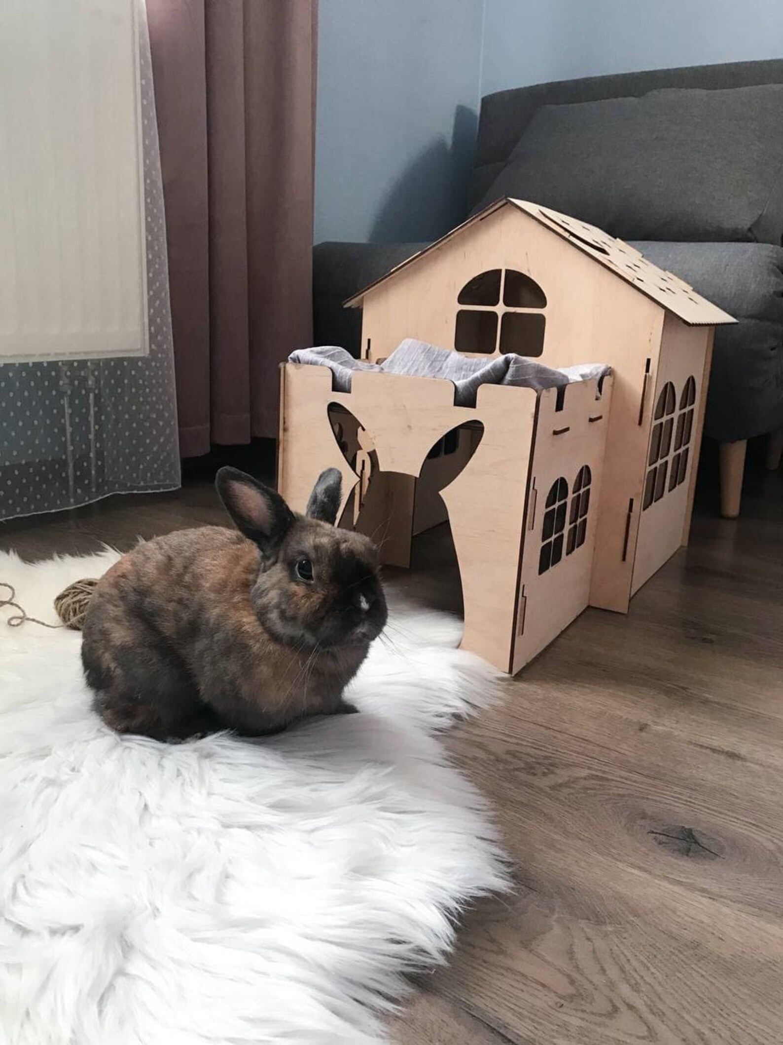 Bunny House With Ladder Guinea Pig House Rabbit Furniture - Etsy