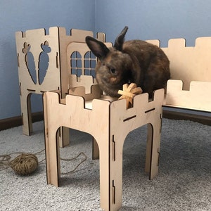 Wooden Rabbit House, Bunny сastle + 2 Ramps - Etsy