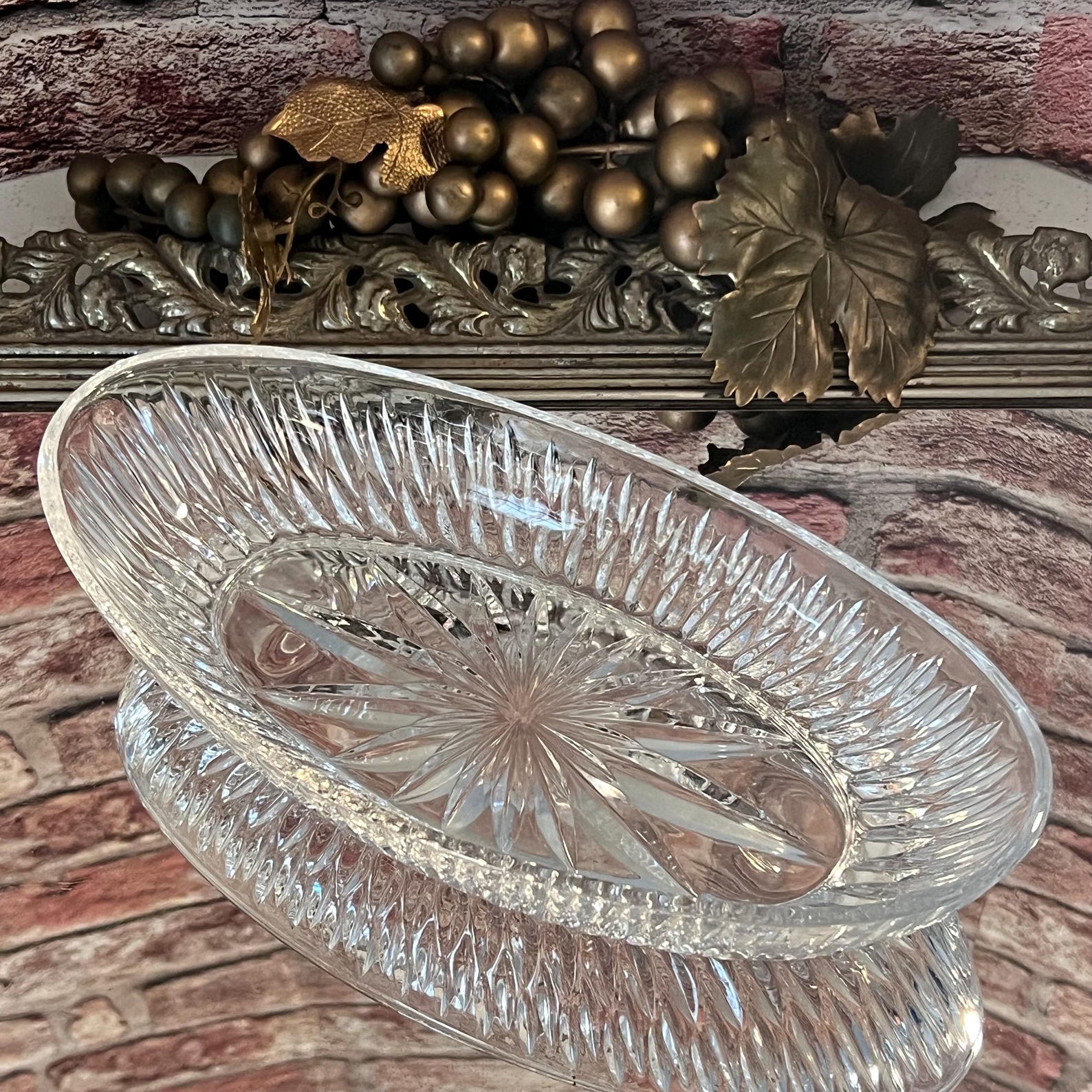 Vintage Princess House Highlights Heavy Relish Serving Platter ...