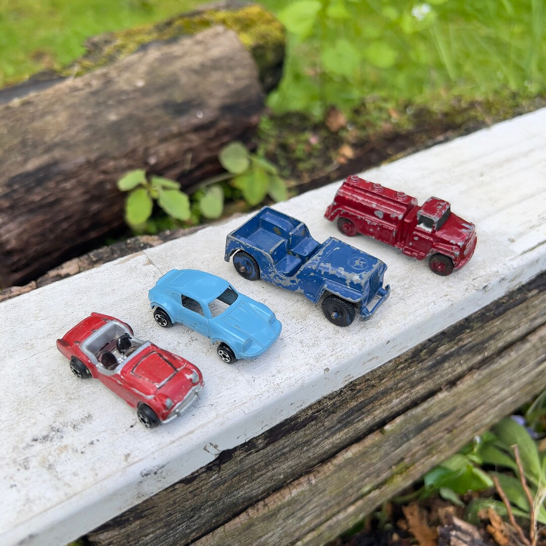 Vintage Metal Toy Cars Set of 4 - Etsy