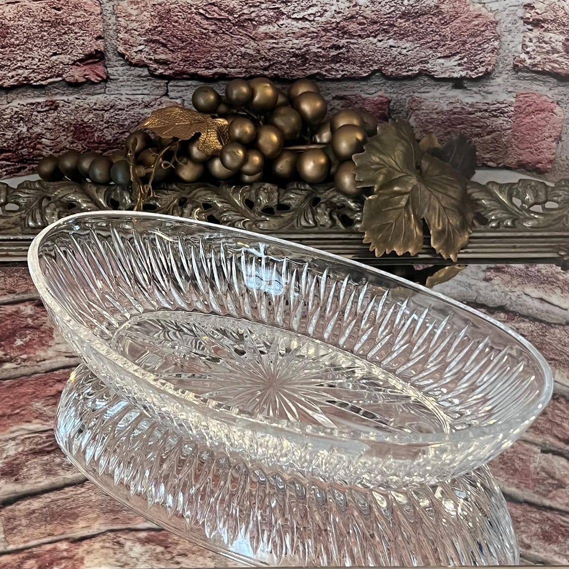 Vintage Princess House Highlights Heavy Relish Serving Platter ...