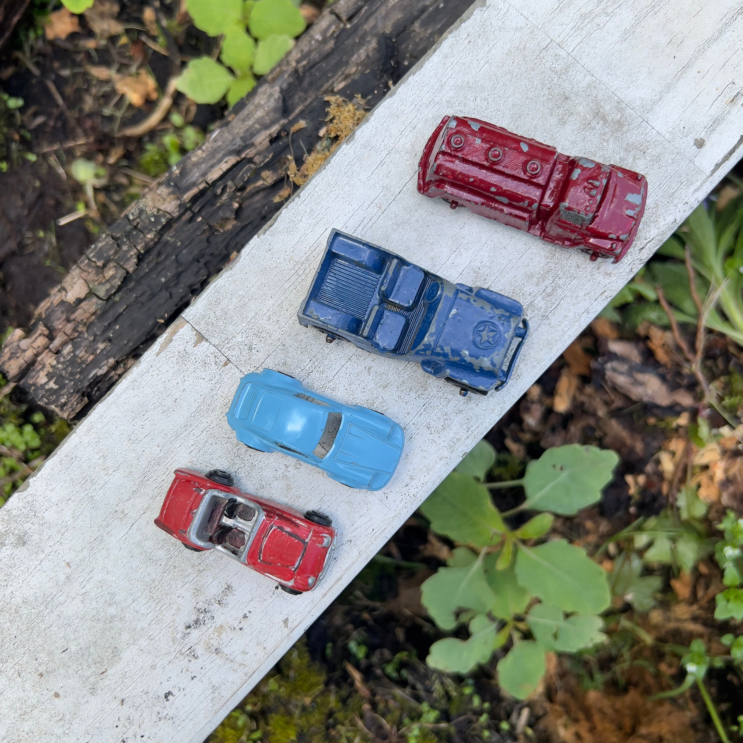 Vintage Metal Toy Cars Set of 4 - Etsy