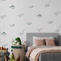 Dino Dudes Wall Decal Set ~ Cute Dinosaur Wall Stickers for Nursery or ...
