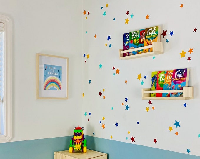 Star Wall Decals mixed Sizes /soft Edge Stars / Rainbow Nursery Decor ...