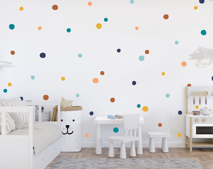 Watercolor Dot Decals, Spot Decal, Peel and Stick Decals, Dot Decals ...