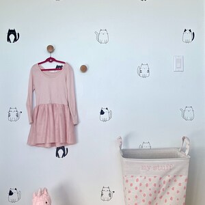 Cat Wall Decals /modern Nursery and Kids Room Décor/girl Room/cat Wall ...