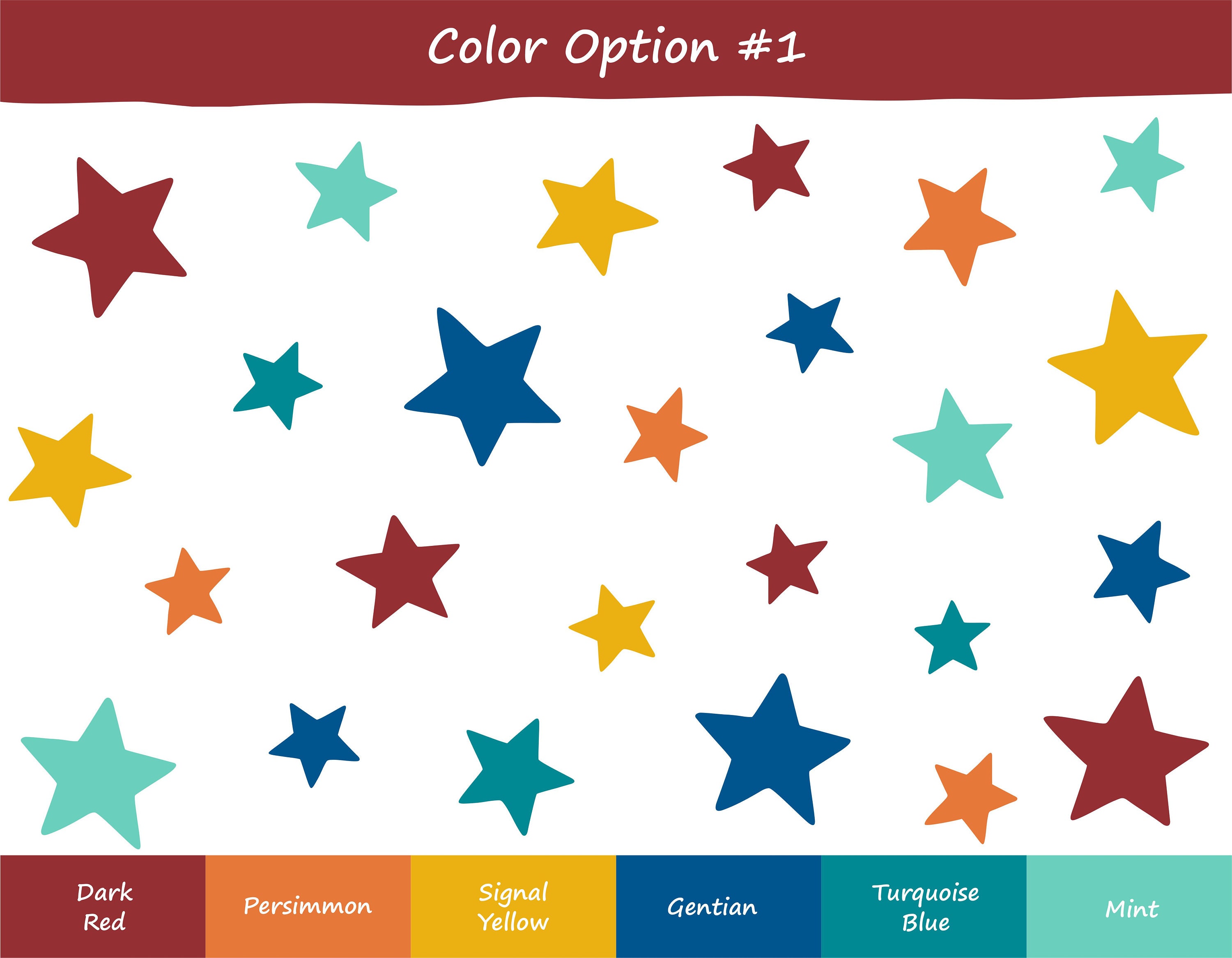 Star Wall Decals mixed Sizes /soft Edge Stars / Rainbow - Etsy