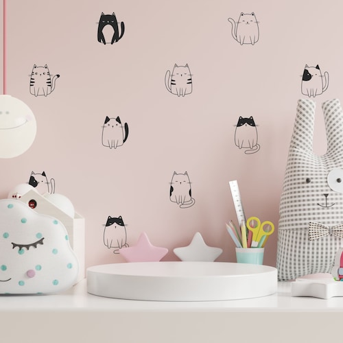 Meow Wall Decal Cat Design Vinyl Decor for Room Bedroom - Etsy