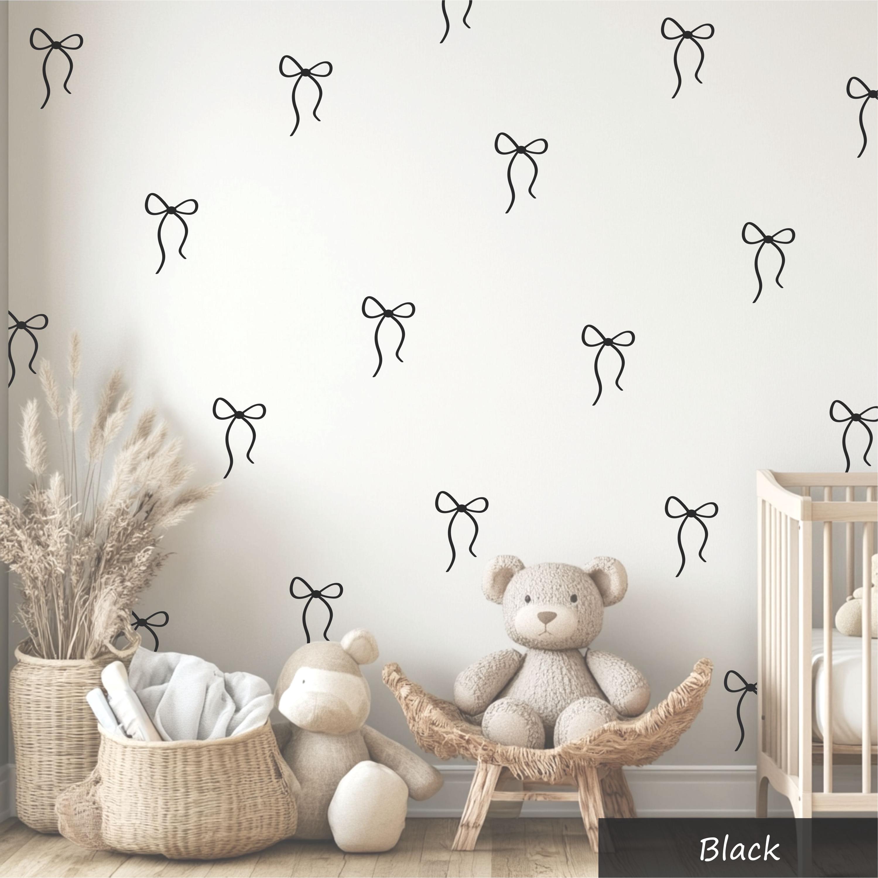 Bow Wall Decals / Kids Room Wall Art / Removable Stickers / Girl ...