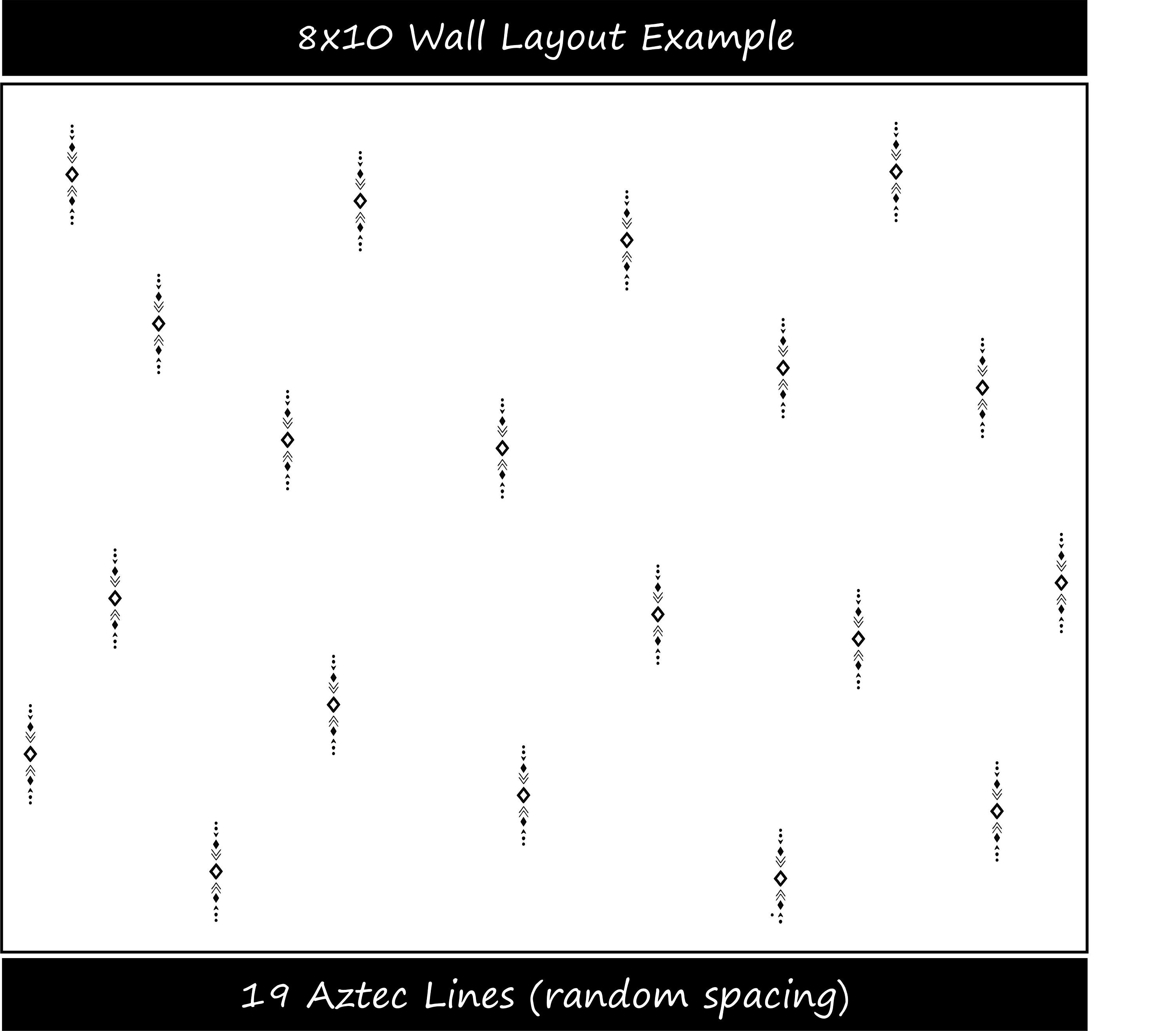 Aztec Line Wall Decals /tribal Pattern Decals / Modern Wall Art ...