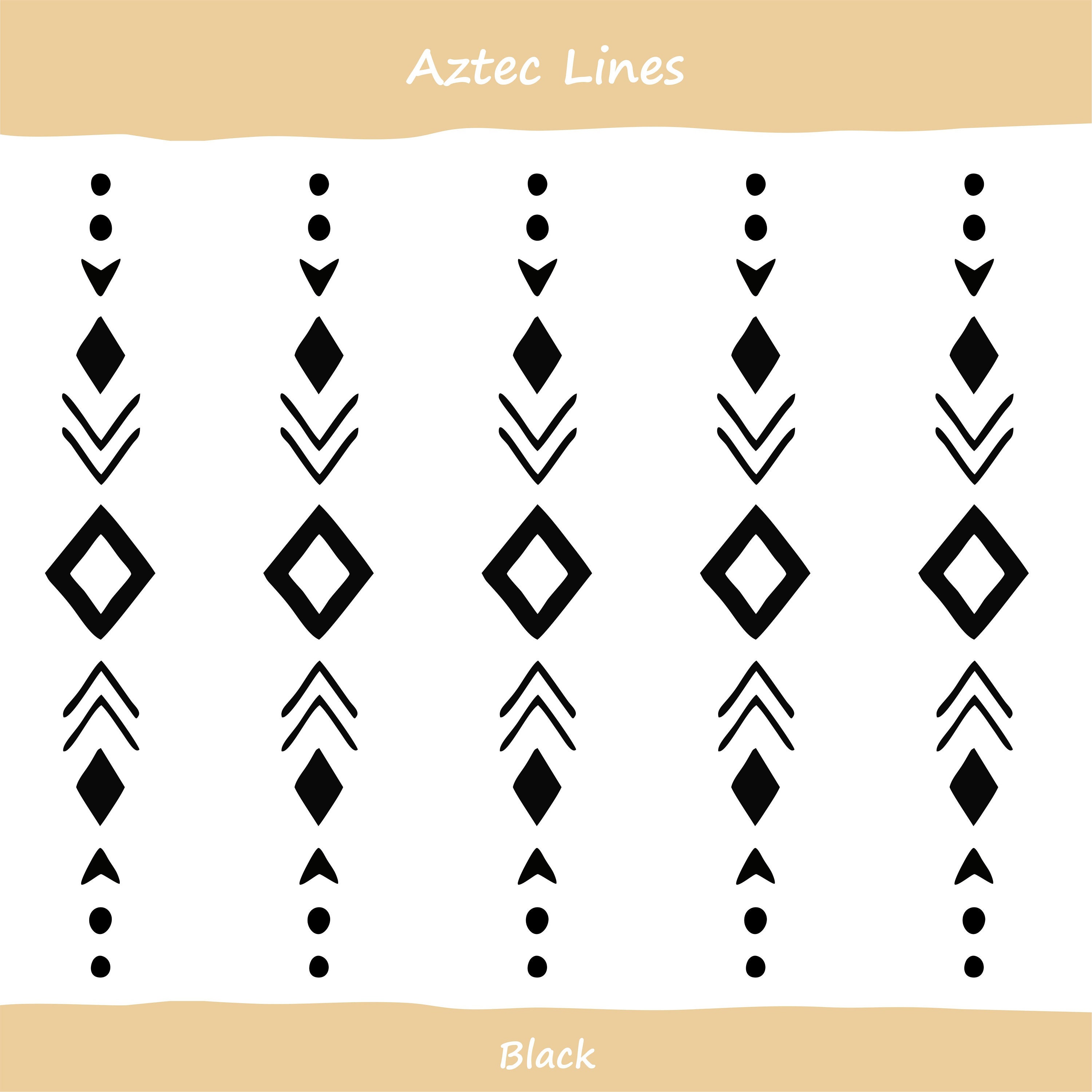 Aztec Line Wall Decals /tribal Pattern Decals / Modern Wall - Etsy