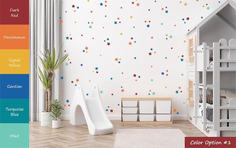 Rainbow Star Wall Decals, Removable Nursery Decor - Etsy UK