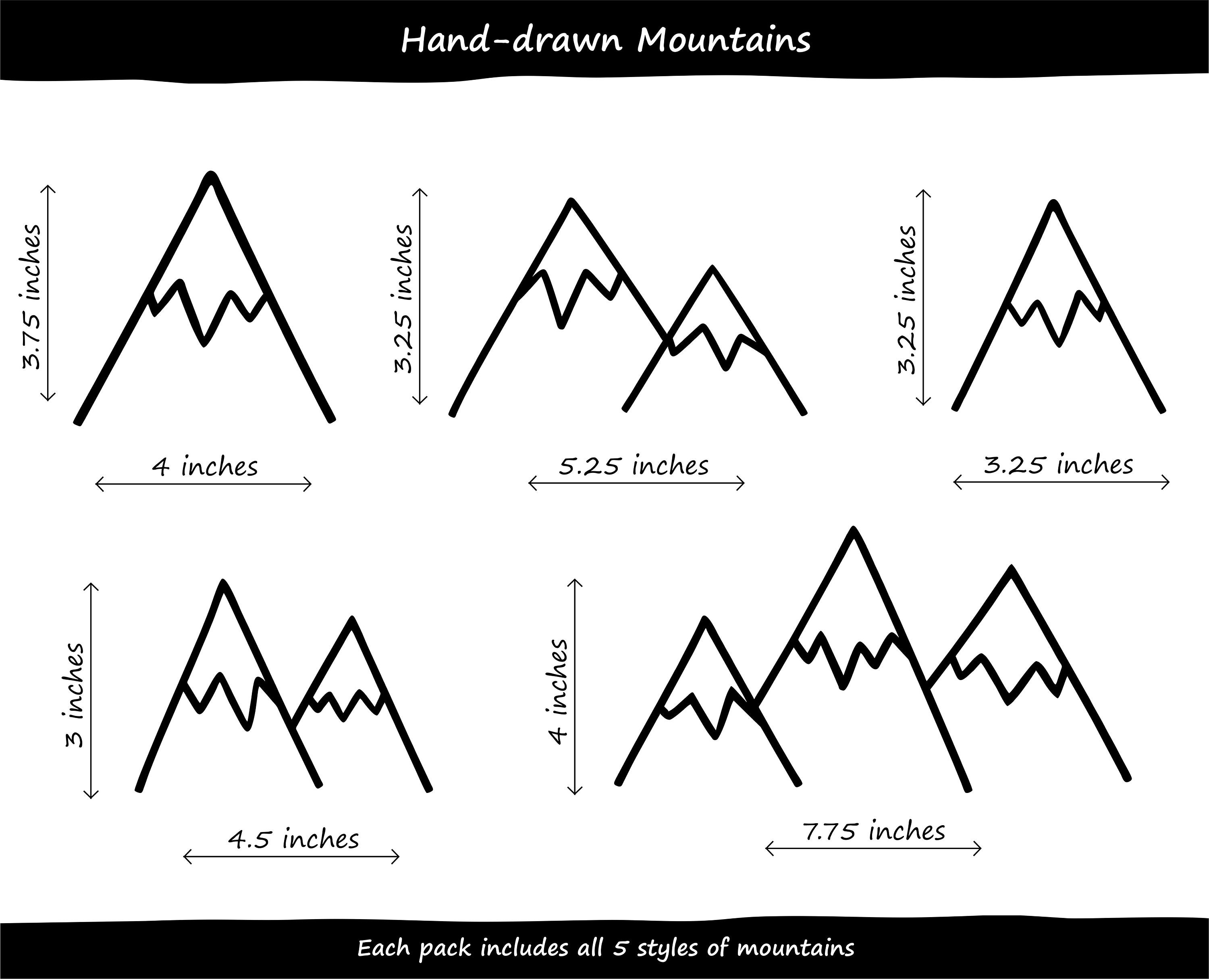 Mountain Wall Decals /wilderness Theme / Kids Room Decor / - Etsy