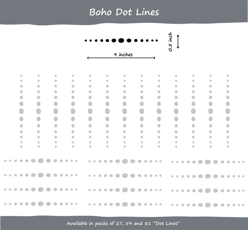 Boho Line Dot Wall Decals / Modern Wall Art /removable Wall - Etsy Canada