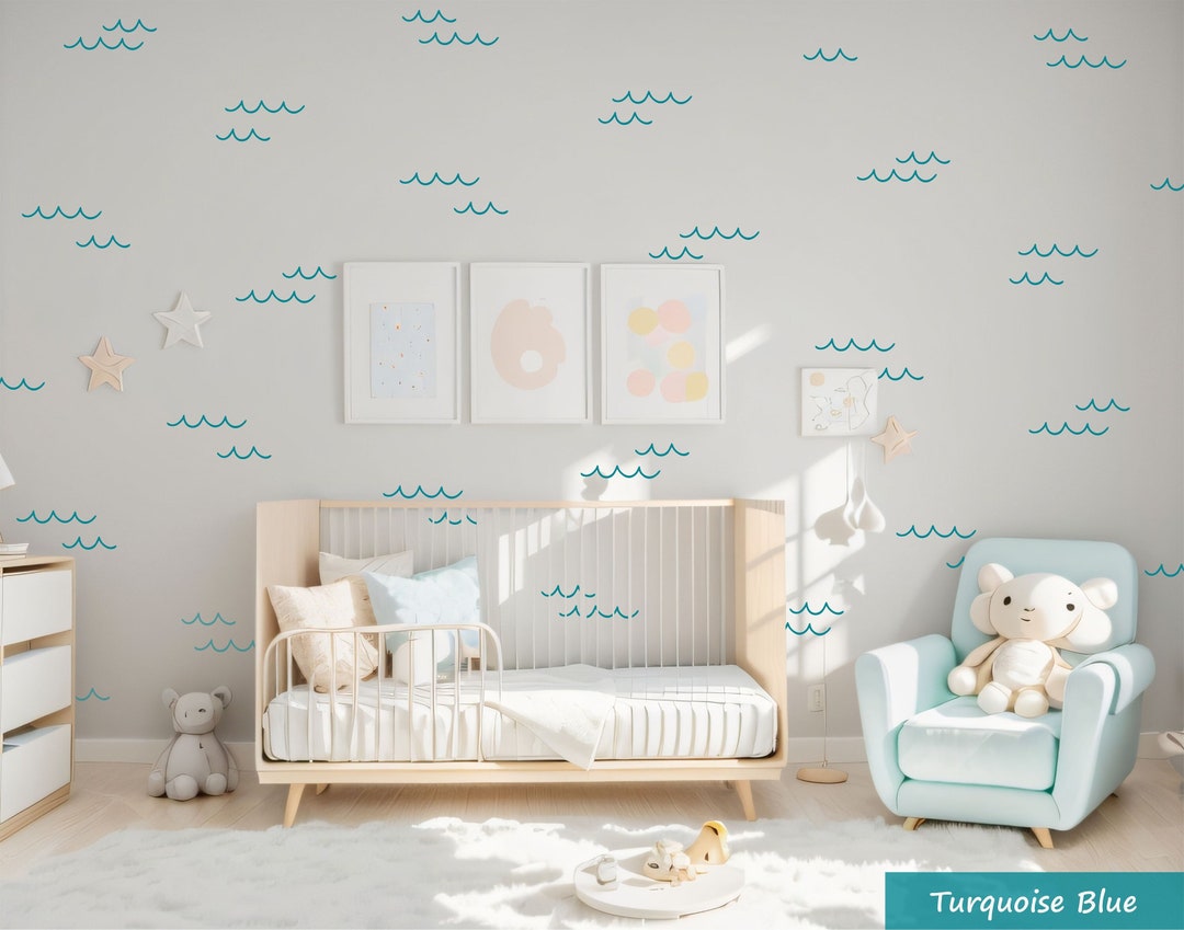 Wave Wall Decal / Ocean Wall Stickers / Beach Nursery Decals ...