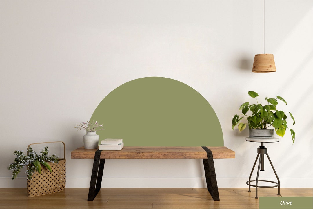 Semi Circle Wall Decal - Modern Wall Art, Nursery Décor, Boho Decor ...