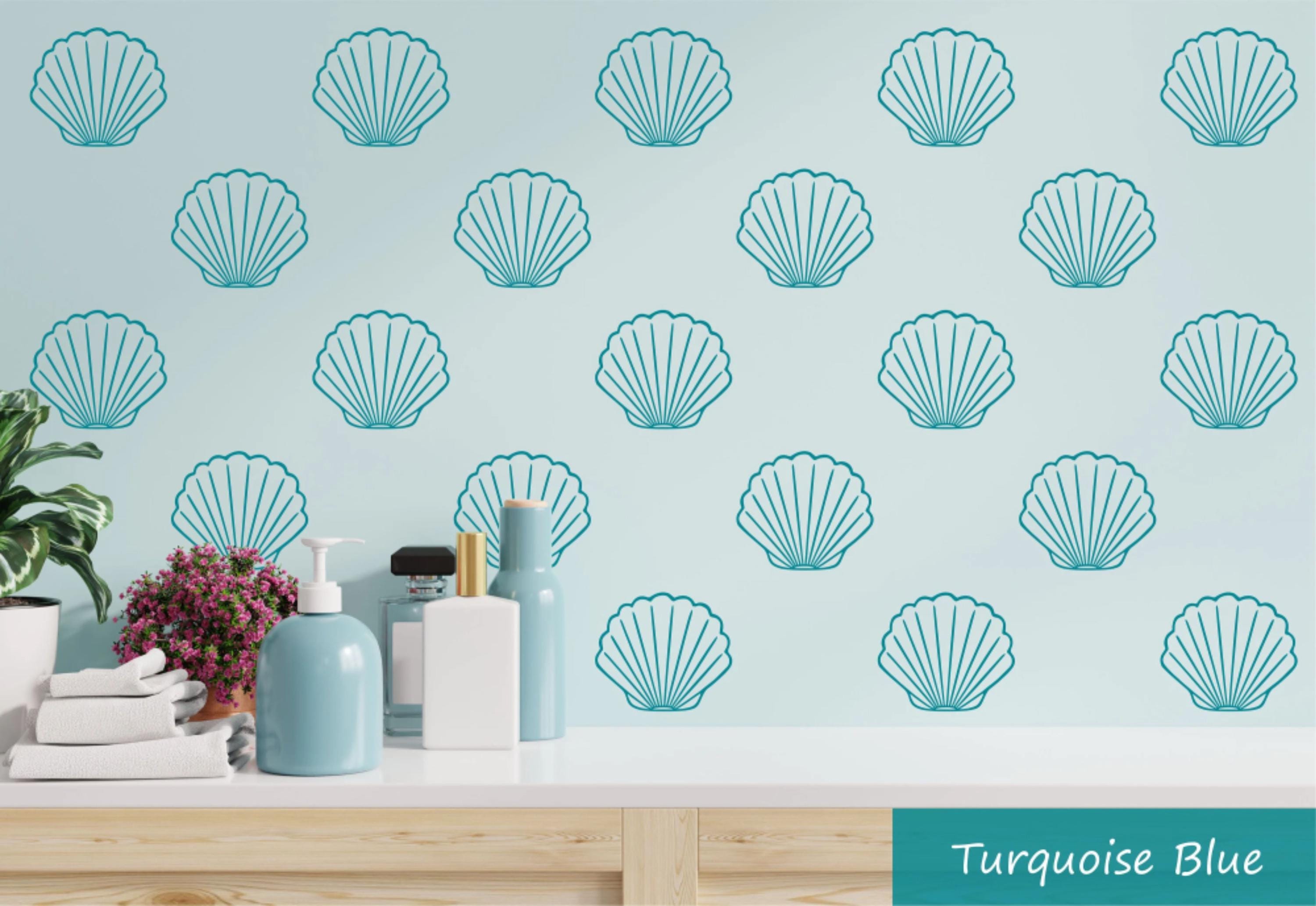 Seashell Wall Decals, Coastal Beach Nursery Decor, Ocean Wall Stickers ...