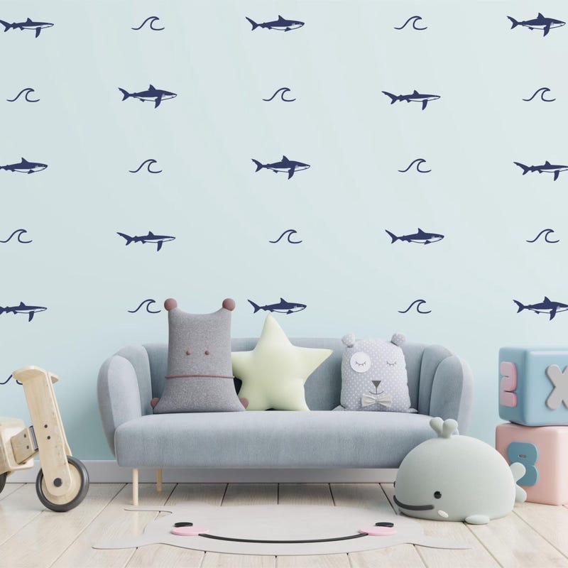 Shark Wall Sticker - Etsy