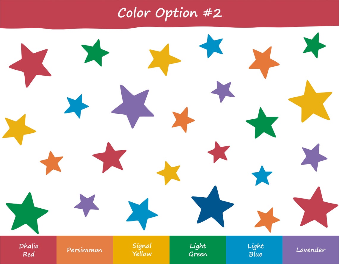 Star Wall Decals mixed Sizes /soft Edge Stars / Rainbow - Etsy