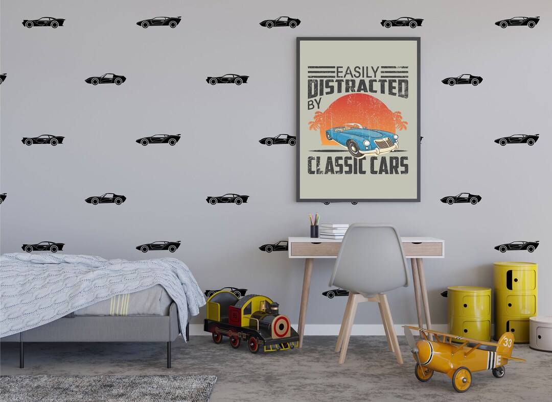 Sport Car Wall Decals /cars and Trucks Stickers /boys Room Wall Decor ...