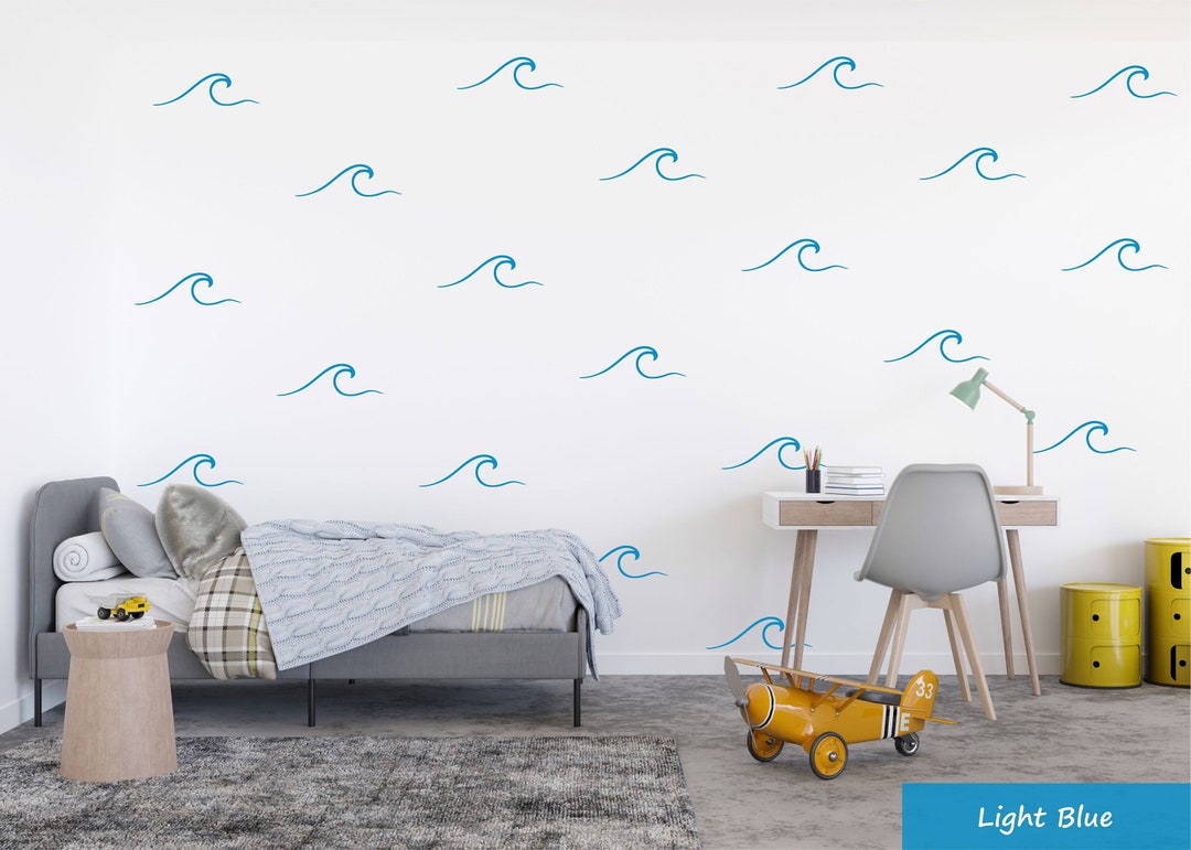 Wave Wall Decal / Ocean Wall Stickers / Beach Nursery Decals ...