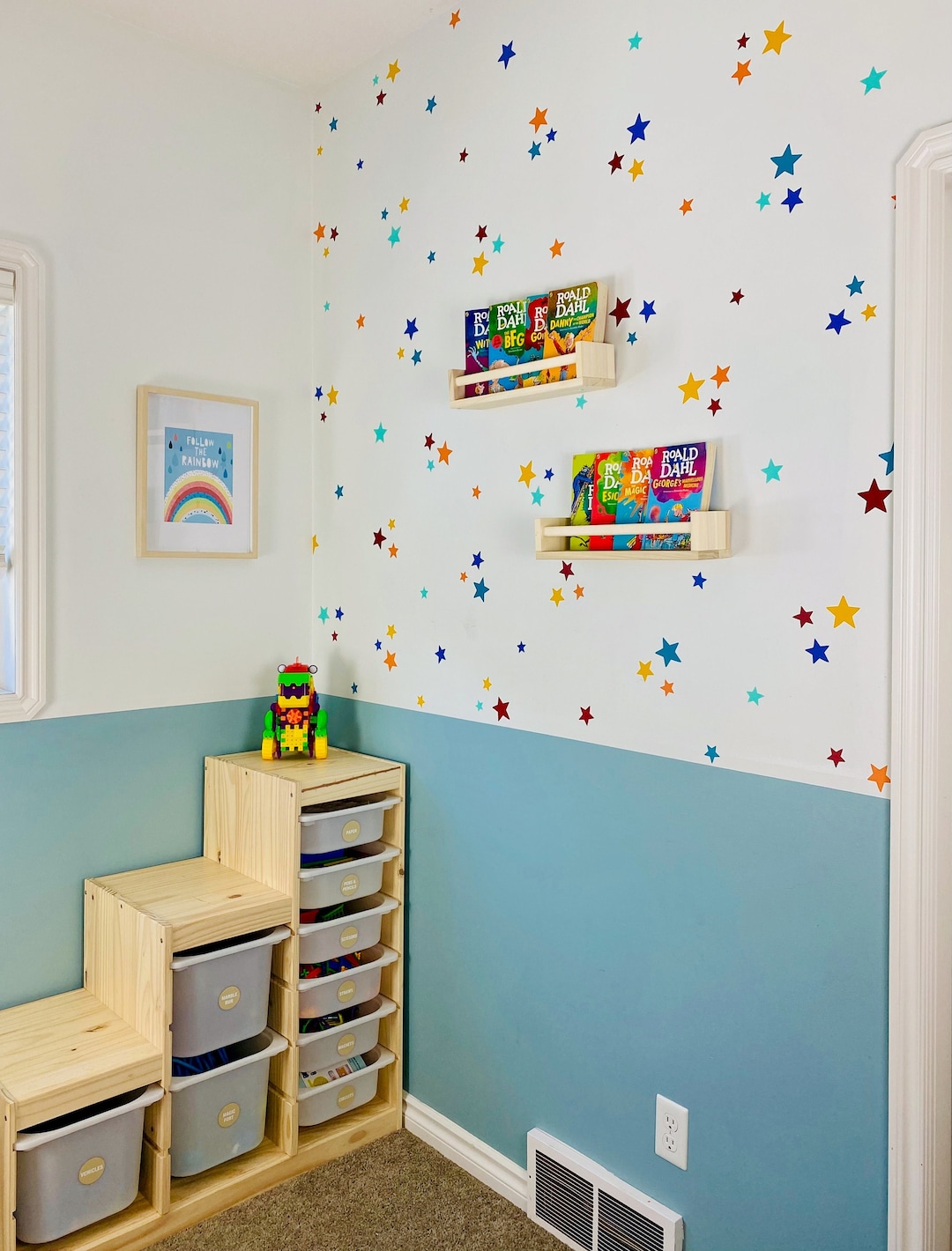 Rainbow Star Wall Decals, Removable Nursery Decor - Etsy UK
