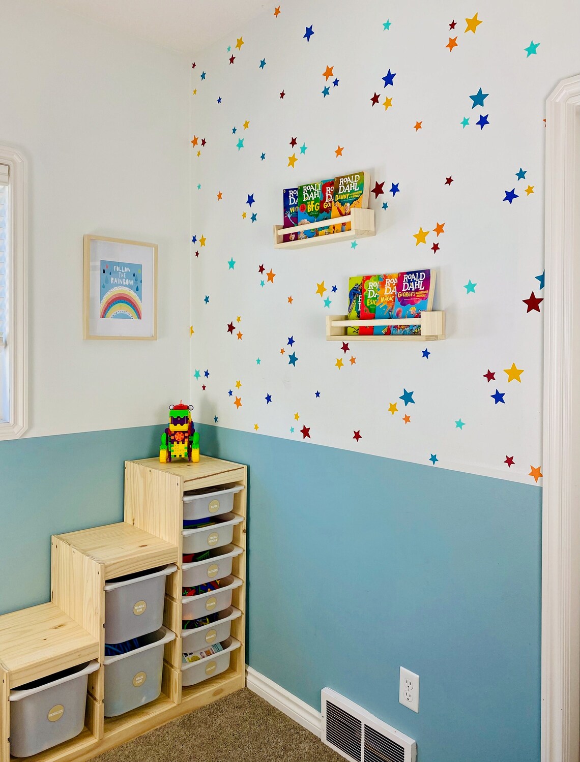 Star Wall Decals mixed Sizes /soft Edge Stars / Rainbow - Etsy