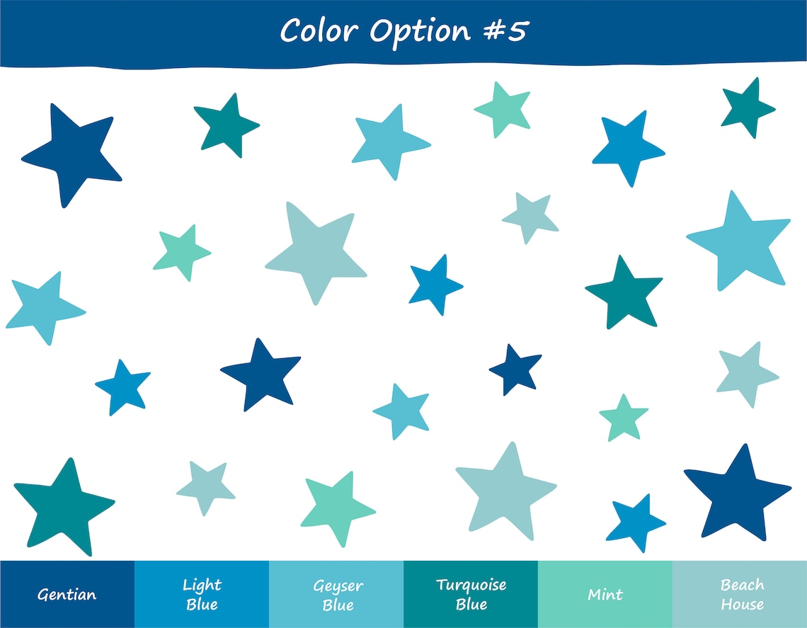 Star Wall Decals mixed Sizes /soft Edge Stars / Rainbow - Etsy