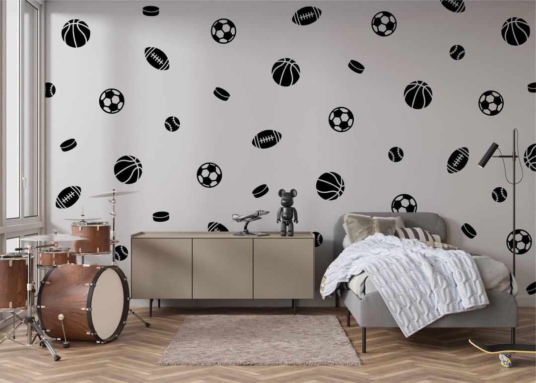 Sports Wall Decals / Removable Decals / Kids Room Decor / - Etsy