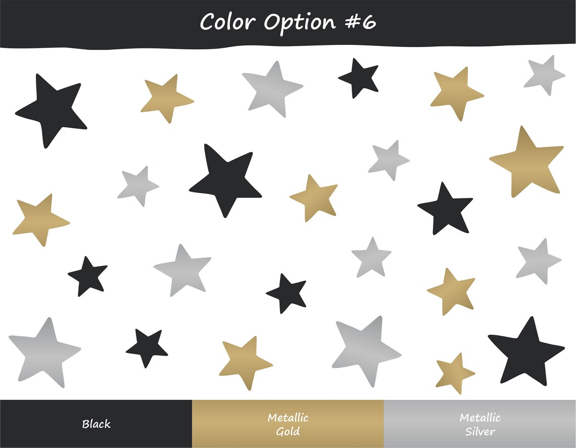 Star Wall Decals mixed Sizes /soft Edge Stars / Rainbow - Etsy