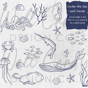 Under the Sea Wall Decals /nautical Bedroom /ocean Stickers / - Etsy